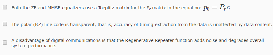 Solved Check each statement that is true. The on-off (RZ) | Chegg.com