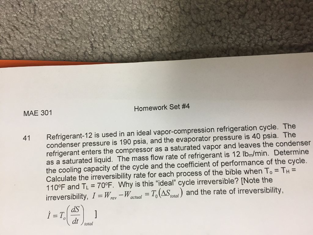 Solved Refrigerant-12 is used in an ideal | Chegg.com