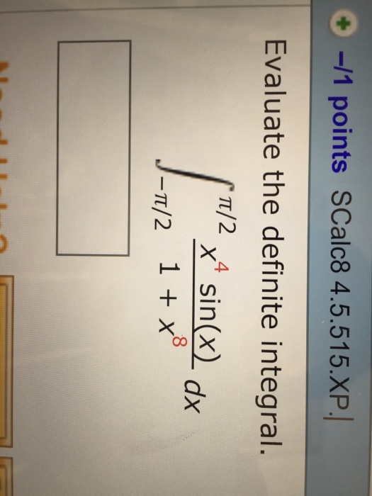 Solved Evaluate the definite integral. integral_-pi/2^pi/2 | Chegg.com