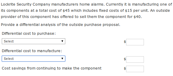 Solved In the "Select" boxes, the options are: Purchase | Chegg.com