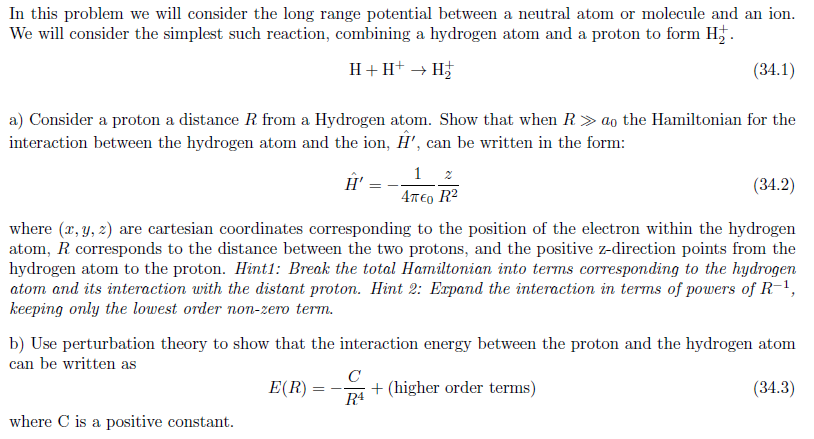 Solved In this problem we will consider the long range | Chegg.com