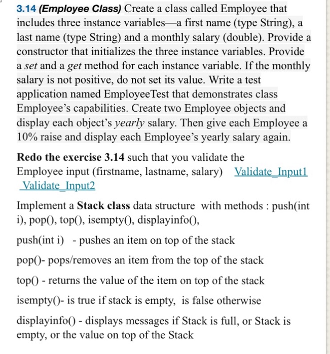 Solved Create A Class Called Employee That Includes Three 