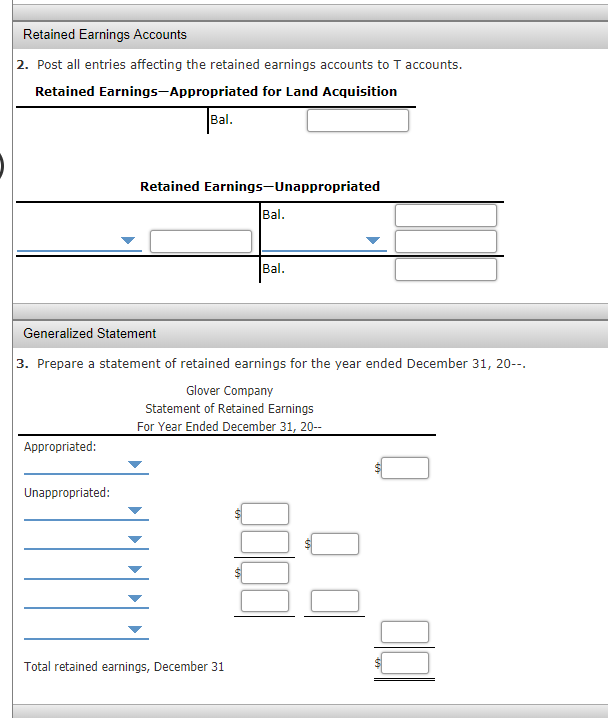 Solved Retained Earnings Accounts and Statement 1. | Chegg.com