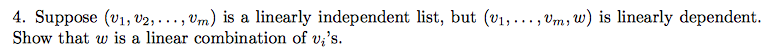 Solved 4. Suppose (v1, V2,. .., Vm) is a linearly | Chegg.com