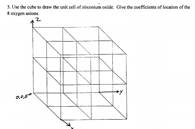 Use the cube to draw the unit cell of zirconium | Chegg.com
