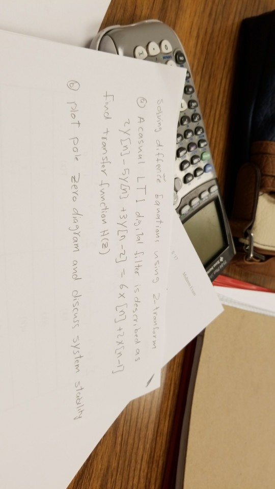 Solved Solving Difference Equations Using Z Transform A