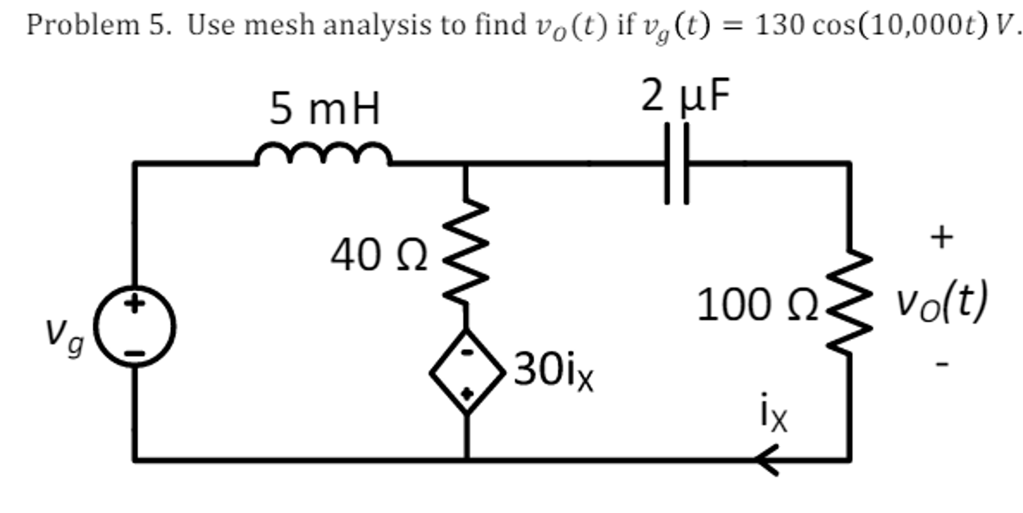 Solved Use mesh analysis to find upsilon_0(t) if upsilon = | Chegg.com