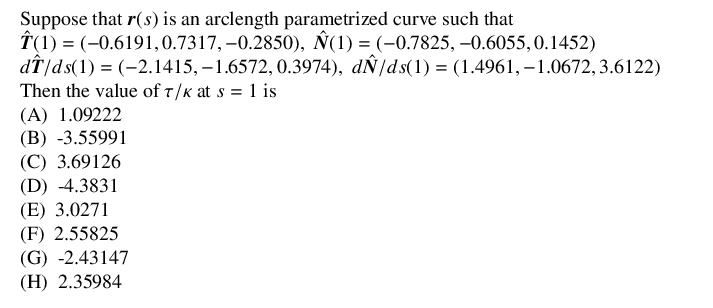 Solved Suppose that r(s) is an arclength parametrized curve | Chegg.com