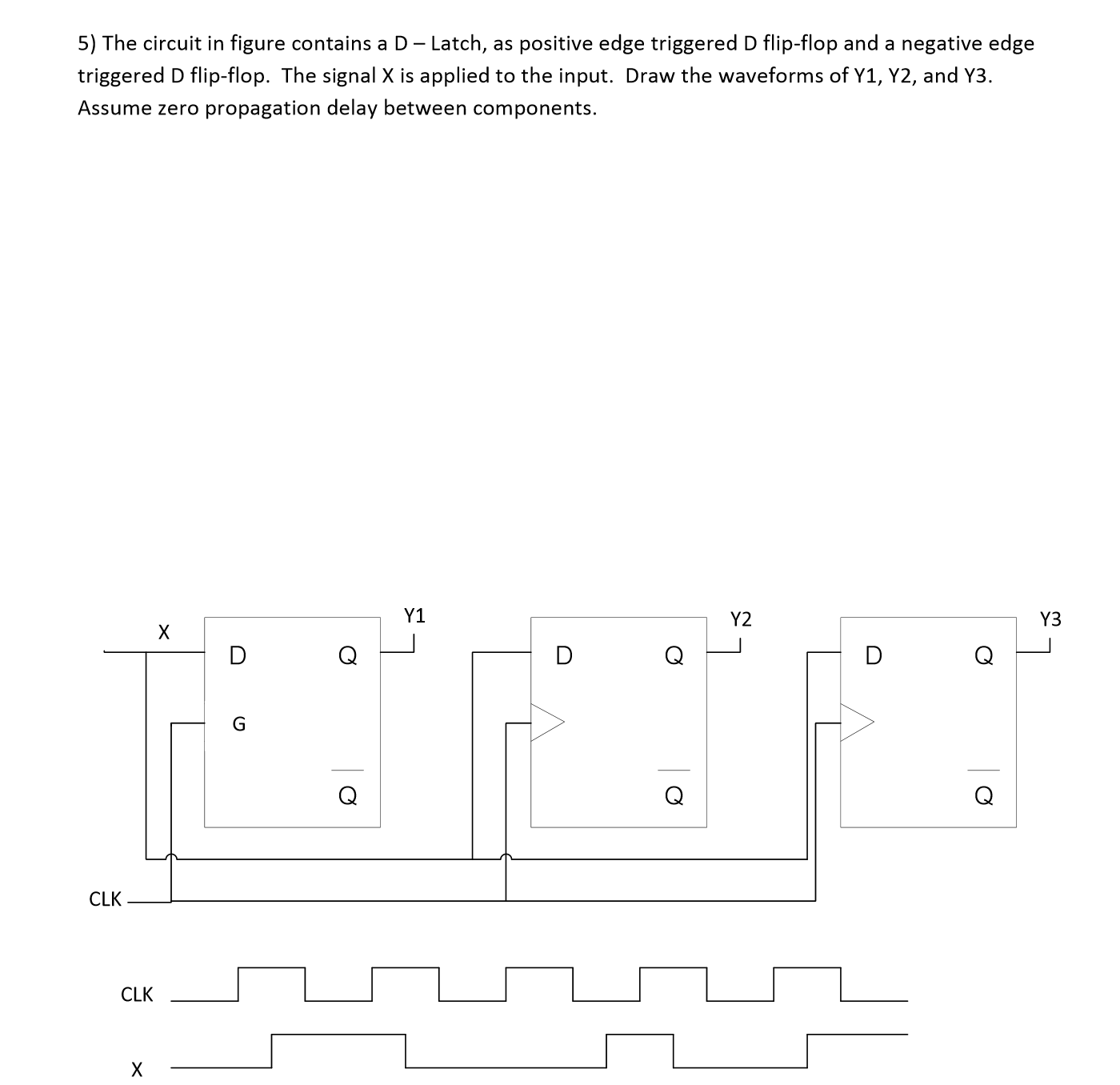 Solved The circuit in figure contains a D - Latch, as | Chegg.com