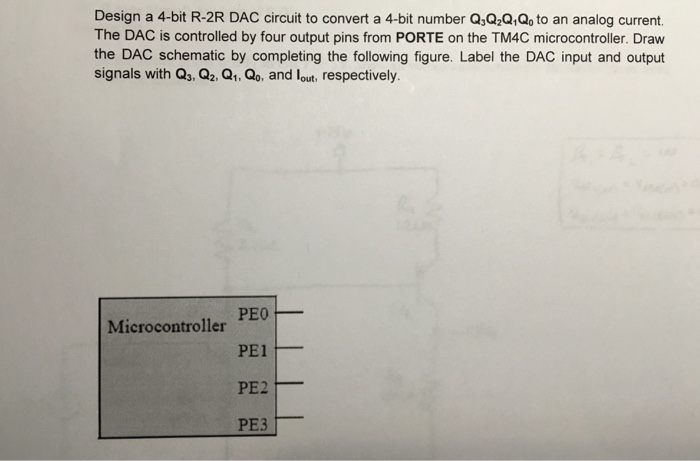 Solved Design a 4-bit R-2R DAC circuit to convert a 4-bit | Chegg.com