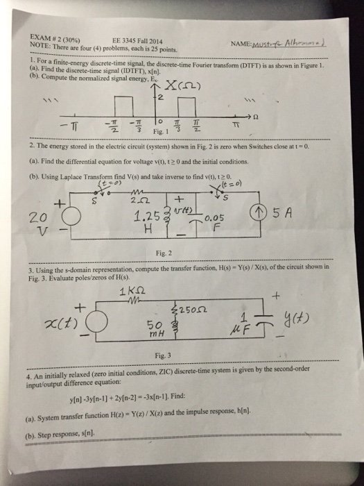 Solved I want this to be answered ASAP it signals and system | Chegg.com