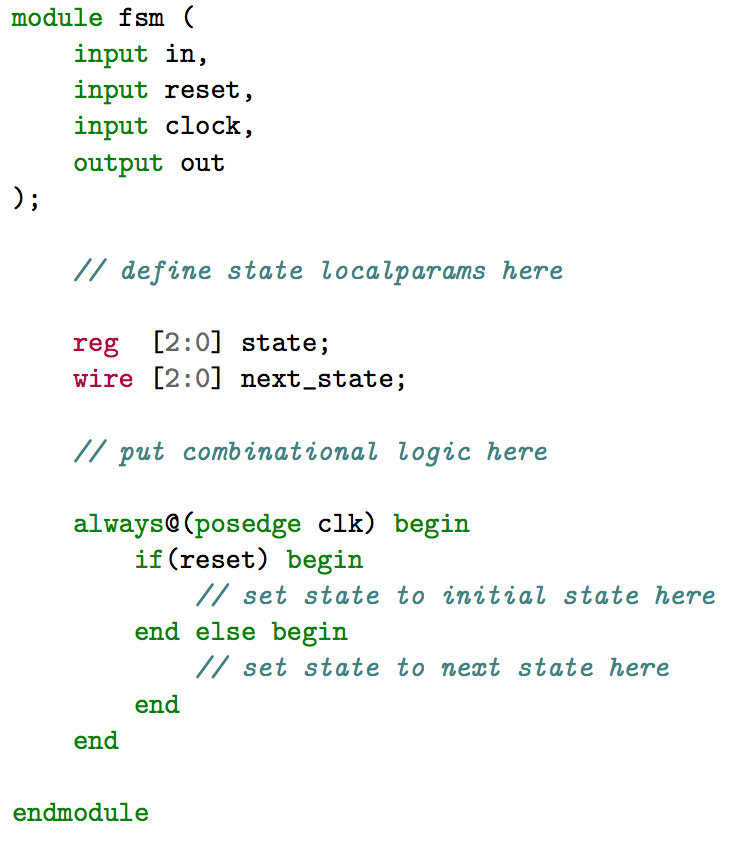 Solved In this problem you will design a finite state | Chegg.com