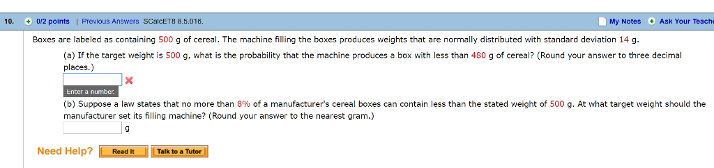 Solved 10. 0/2 points | Previous Answers SCalcETB 8.5.016. | Chegg.com
