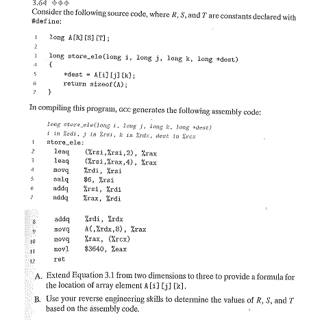 Consider the following source code, where R, S, and T | Chegg.com