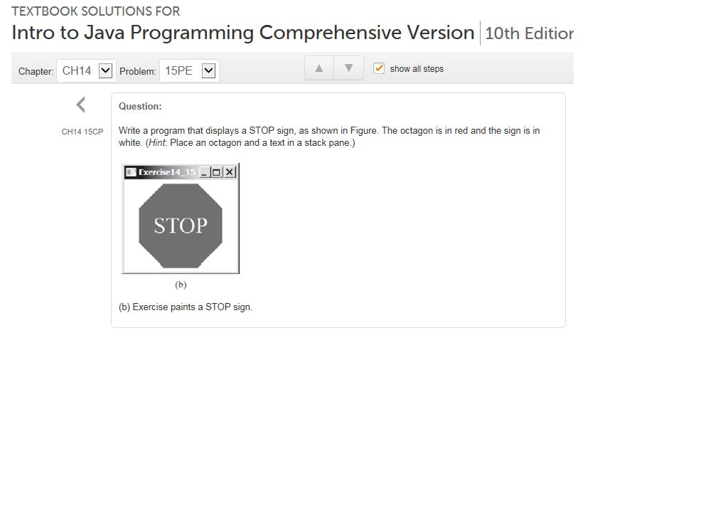 Write a program that displays a STOP sign, as shown | Chegg.com