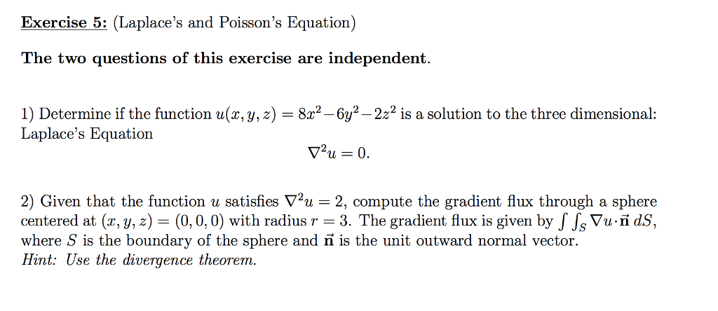 Solved Laplace's and Poisson's Equation) Determine if the | Chegg.com