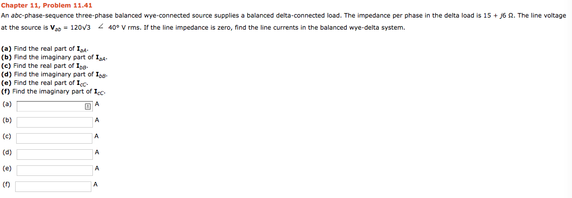 Solved An abc-phase-sequence three-phase balanced | Chegg.com