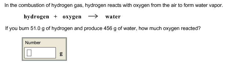 Solved In the combustion of hydrogen gas, hydrogen reacts | Chegg.com