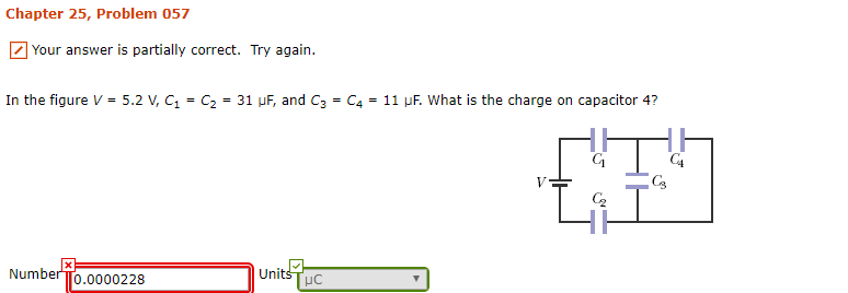 Solved: Chapter 25, Problem 057 Your Answer Is Partially C... | Chegg.com