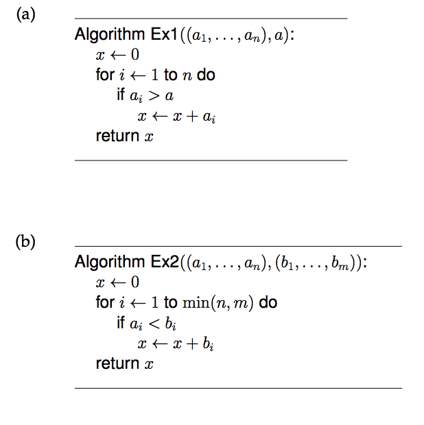 Solved Specify the running time of each of the following | Chegg.com