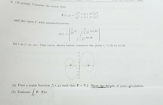 Solved Consider the vector field F(x, y) = [x^+ y + 3x^2 | Chegg.com