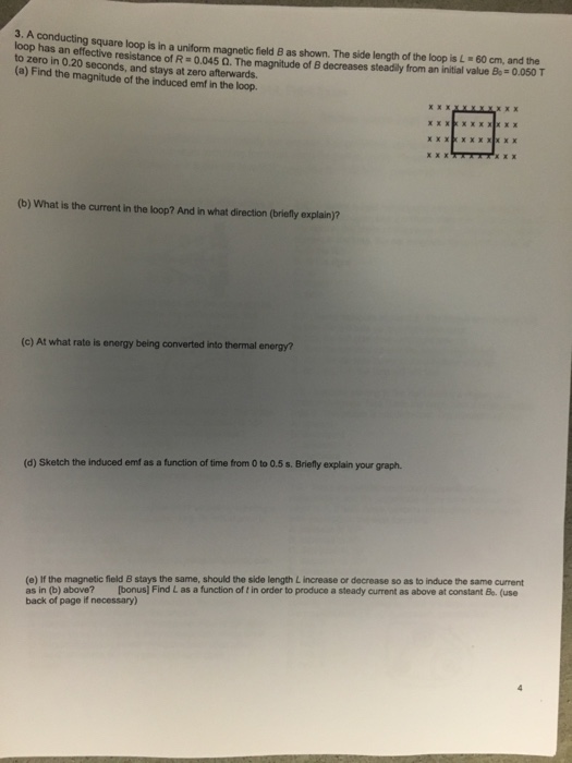 Solved A conducting square loop is in a uniform magnetic | Chegg.com Solved A conducting square loop is in a uniform magnetic | Chegg.com