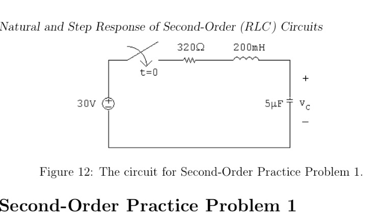 Solved Natural and Step Response of Second-Order (RLC) | Chegg.com