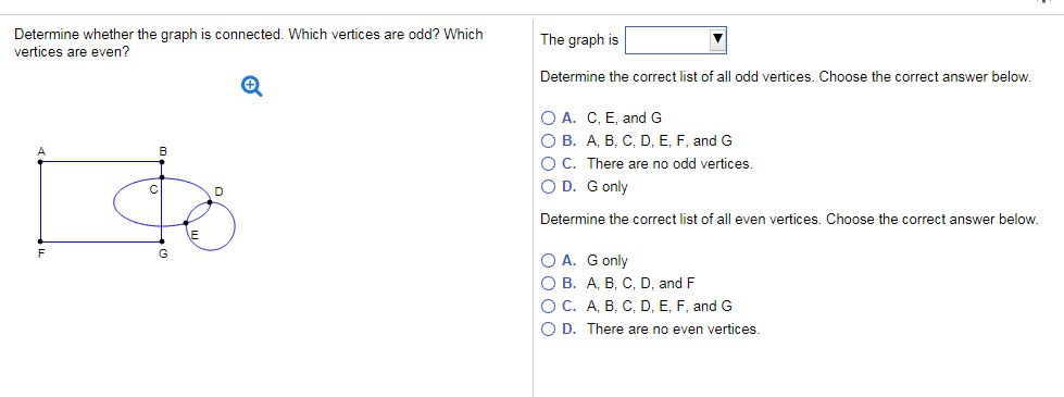 Solved Determine whether the graph is connected. Which | Chegg.com
