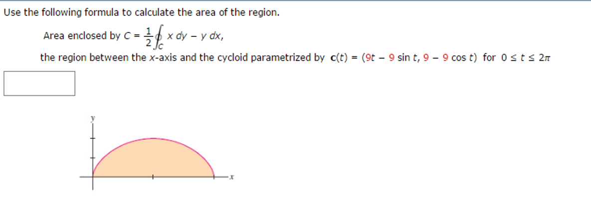 Solved Use the following formula to calculate the area of | Chegg.com
