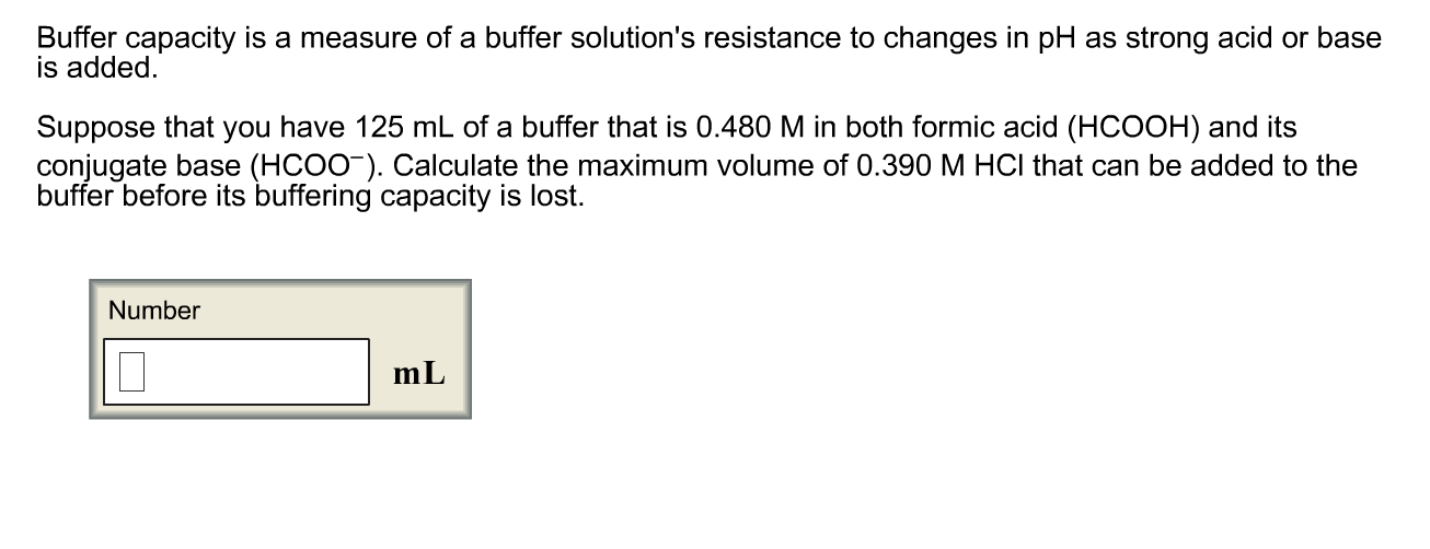Solved Buffer capacity is a measure of a buffer solution?s | Chegg.com
