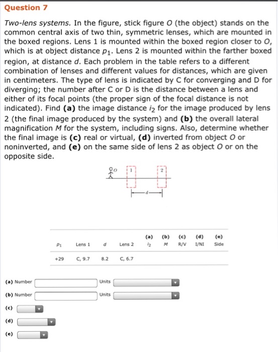 Solved Two-lens systems. In the figure, stick figure O (the | Chegg.com