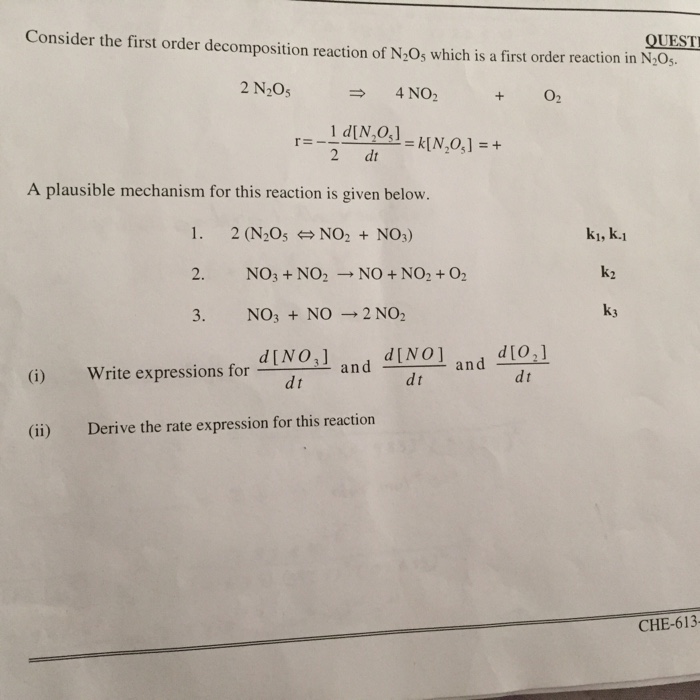 Solved Consider the first order decomposition reaction of | Chegg.com