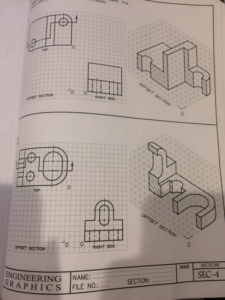 Solved Sketch the indicated section view of each object. The | Chegg.com