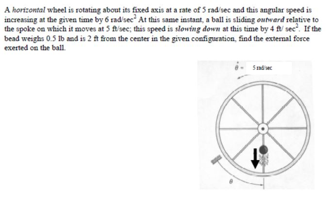 Solved A horizontal wheel is rotating about its fixed axis | Chegg.com