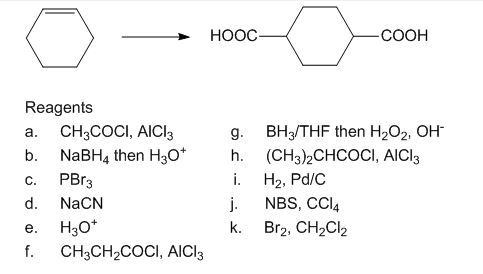 Solved Select reagents from the table to carry out this | Chegg.com