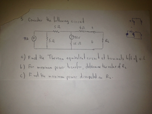 Solved Consider the following circuit Find the Thevenin | Chegg.com