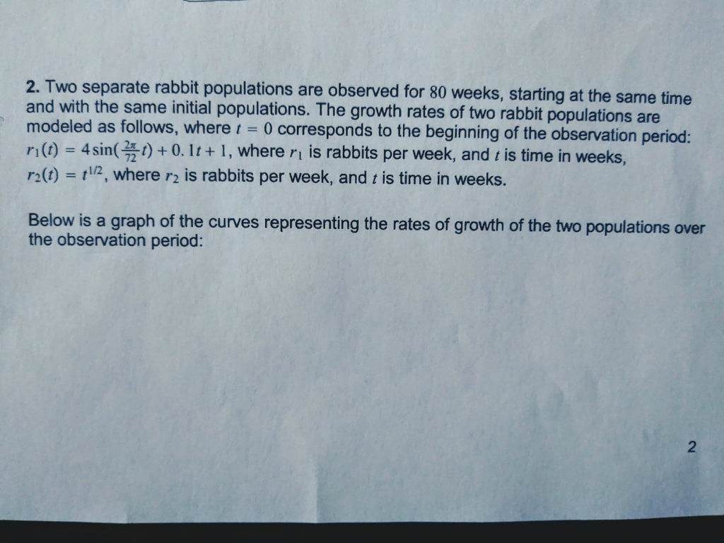 Solved 2. Two separate rabbit populations are observed for | Chegg.com
