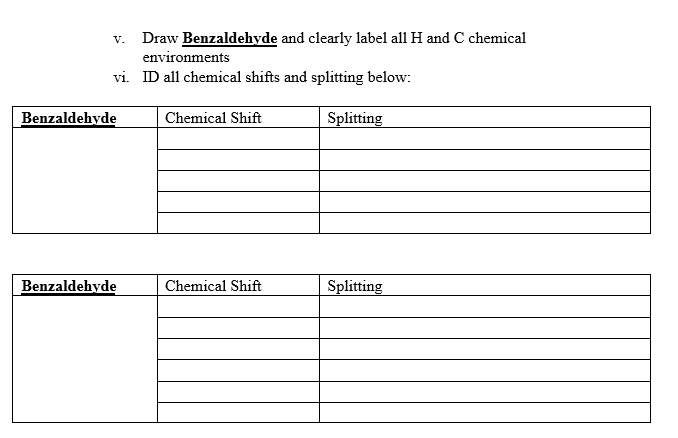 Solved Draw Benzaldehyde and clearly label all H and C | Chegg.com