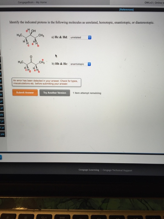 Solved Identify the indicated protons in the following | Chegg.com