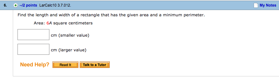 Solved Find the length and width of a rectangle that has the | Chegg.com