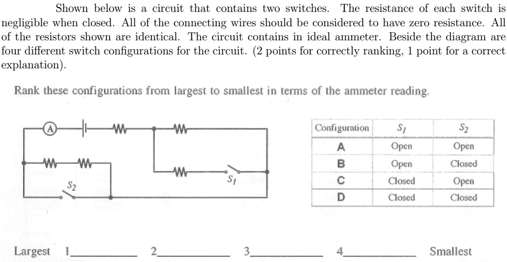 Solved Shown below is a circuit that contains two switches. | Chegg.com