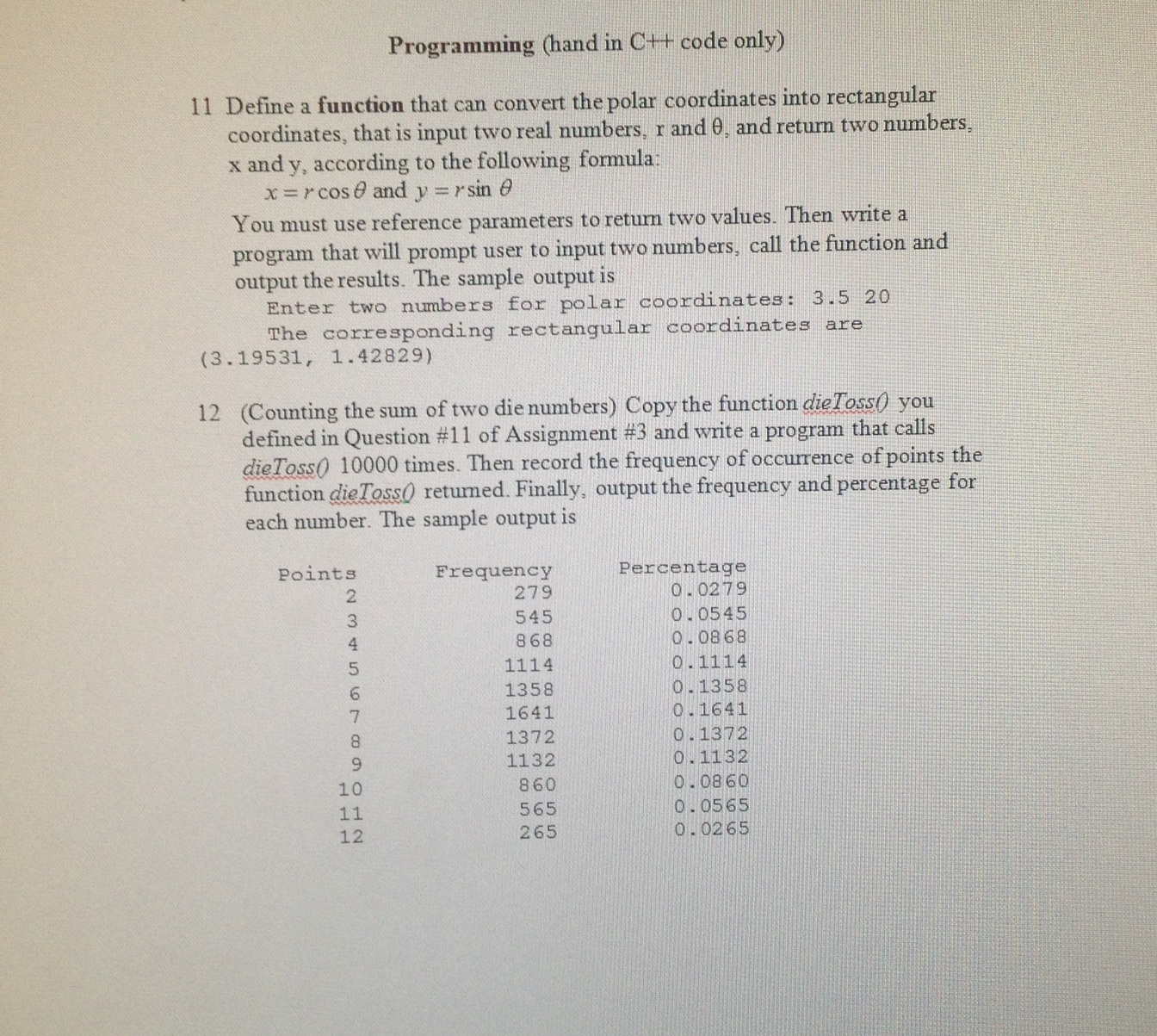 Solved Programming (hand in C code only 11 Define a function | Chegg.com