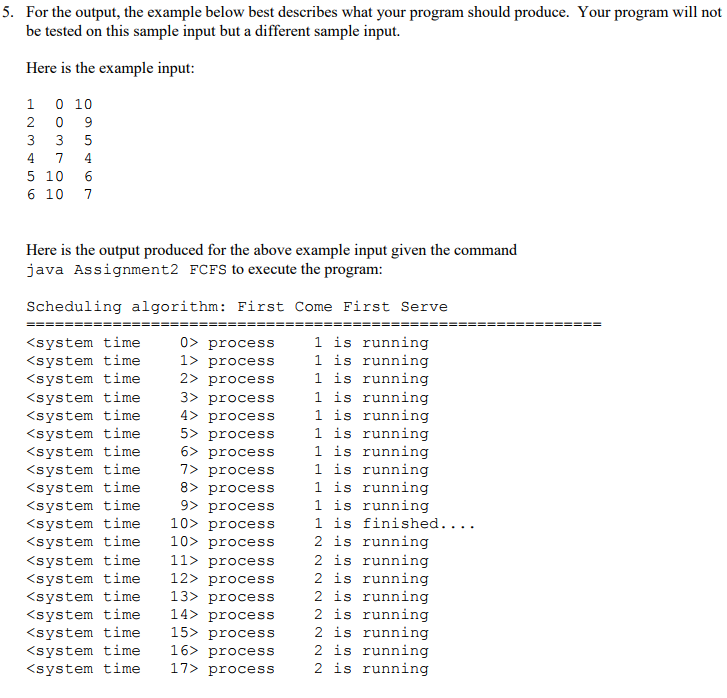 esign 1. Write a class called Process which stores | Chegg.com