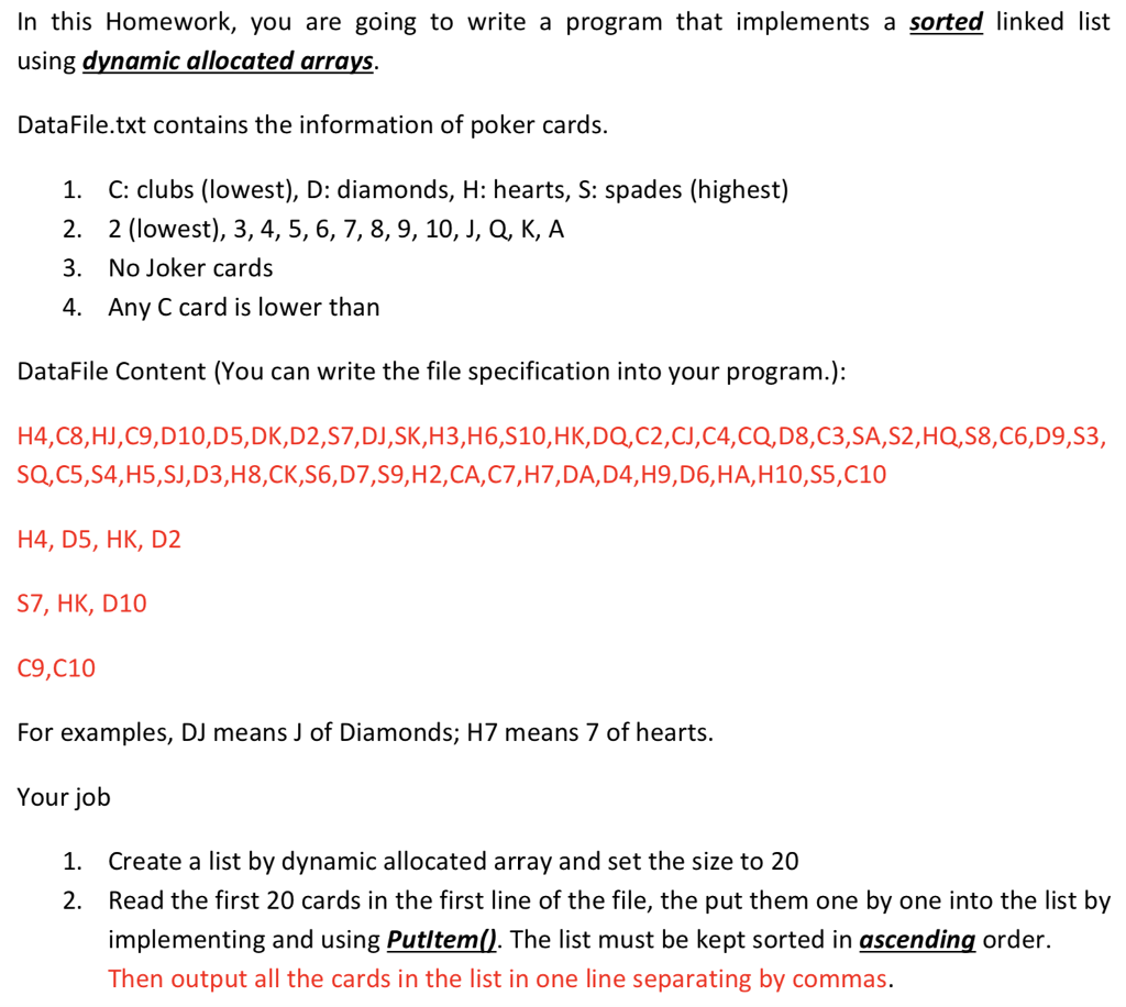 In This Homework You Are Going To Write A Program