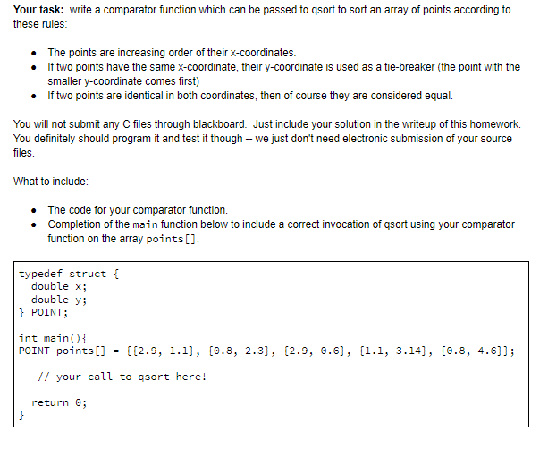 Solved Your task: write a comparator function which can be | Chegg.com Solved Your task: write a comparator function which can be | Chegg.com