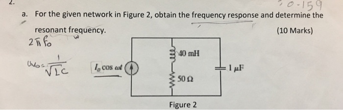 Solved For the given network in Figure 2, obtain the | Chegg.com