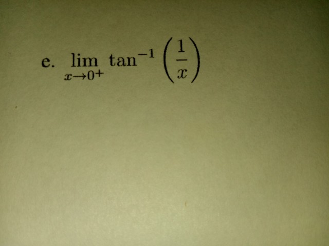 Solved e lim tan 1 | Chegg.com