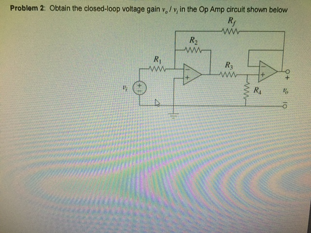 Solved Obtain the closed-loop voltage gain v_o/v_i in the Op | Chegg.com