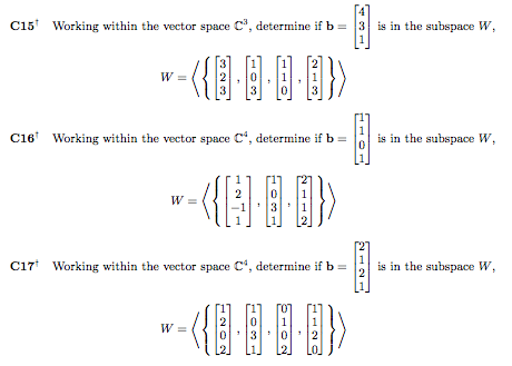 Solved Working within the vector space C^3, determine if | Chegg.com