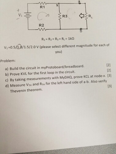 Solved Build the circuit in myProtoboard/breadboard. Prove | Chegg.com